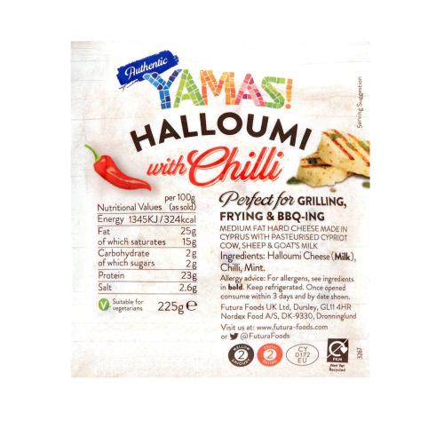 Yamas! Authentic Halloumi with Chilli (225g) - Compare Prices & Where ...