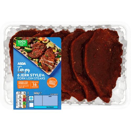 ASDA Tangy 6 Jerk Style Pork Loin Steaks (660g) - Compare Prices ...