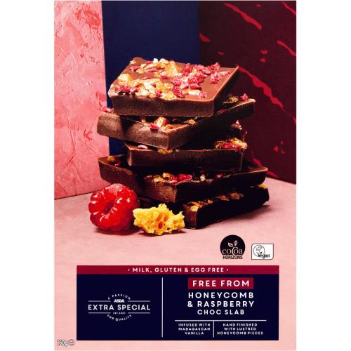 ASDA Extra Special Free From Honeycomb & Raspberry Choc Slab (160g ...