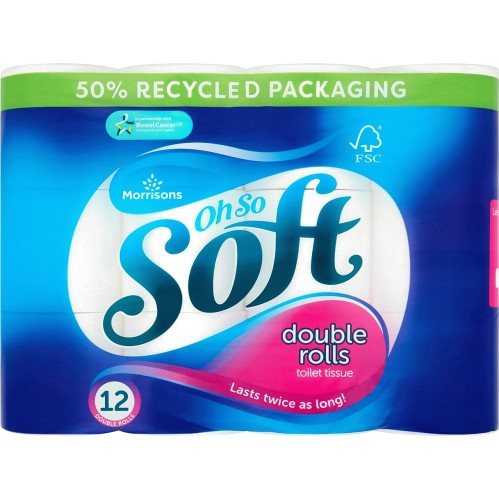 Morrisons So Soft 12 Double Toilet Rolls (12) - Compare Prices & Where ...