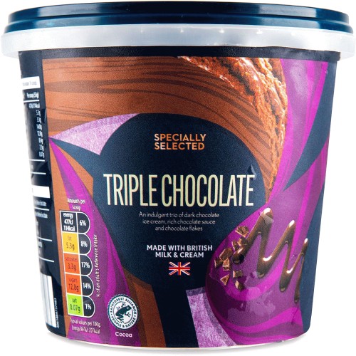 Specially Selected Luxury Triple Chocolate Ice Cream - Compare Prices ...