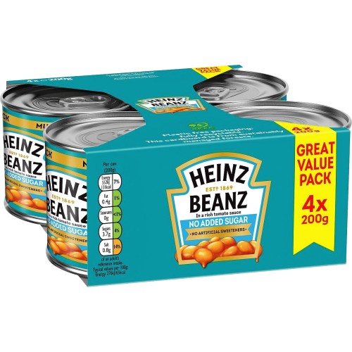 Heinz Baked Beans In Tomato Sauce No Added Sugar 4 Compare Prices And Where To Buy Uk