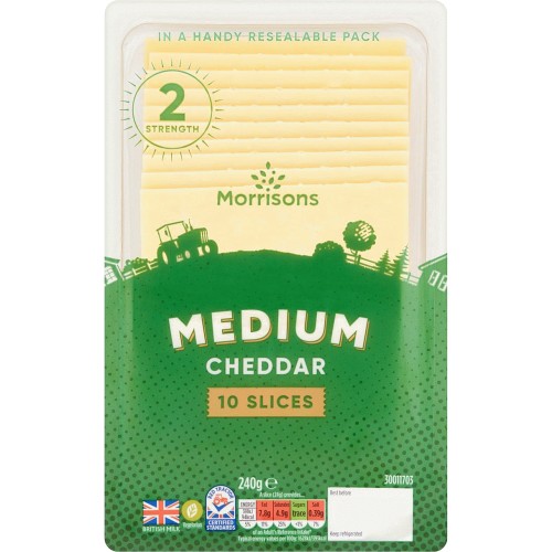 Morrisons Medium Cheddar Slices (240g) - Compare Prices & Where To Buy ...
