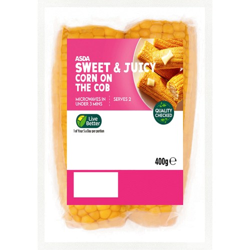 ASDA Sweet & Juicy Corn on the Cob (2 x 400g) - Compare Prices & Where To Buy - Trolley.co.uk