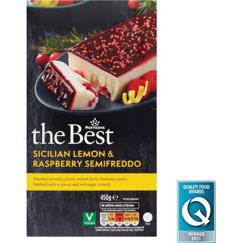 Morrisons The Best Sicilian Lemon & Raspberry Semifreddo (450g ...