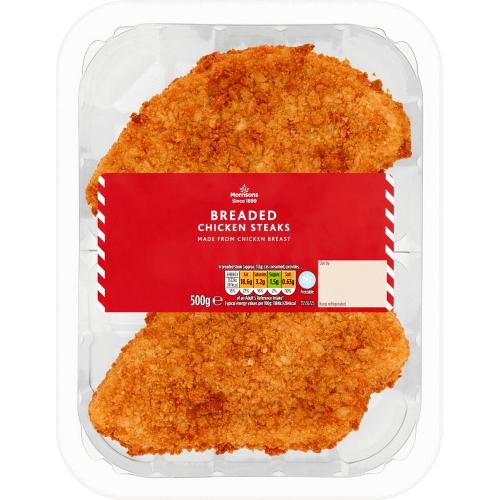 Morrisons 4 Breaded Chicken Steaks (500g) - Compare Prices & Where To ...