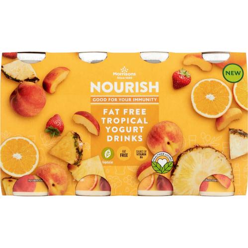 Morrisons Nourish 0% Fat Tropical Yogurt Drink (8 x 100g) - Compare ...
