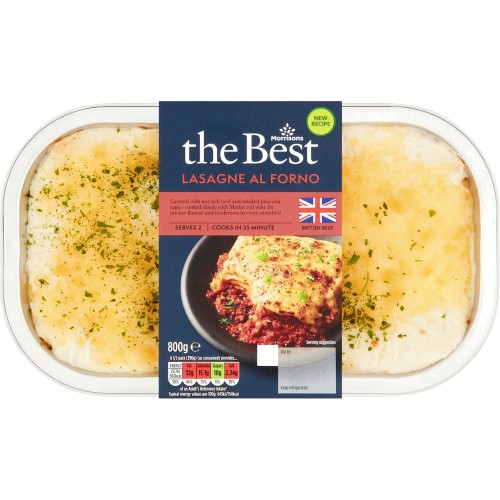 Morrisons The Best Beef Lasagne (800g) - Compare Prices & Where To Buy ...