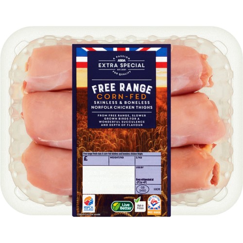 ASDA Extra Special Corn-Fed Skinless & Boneless Norfolk Chicken Thighs ...