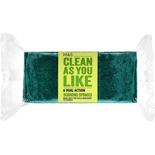 M&S Dual Action Sponge Scourers (6) - Compare Prices & Where To Buy ...