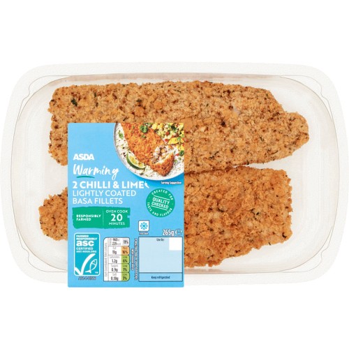 ASDA Warming 2 Chilli & Lime Lightly Coated Basa Fillets (265g ...