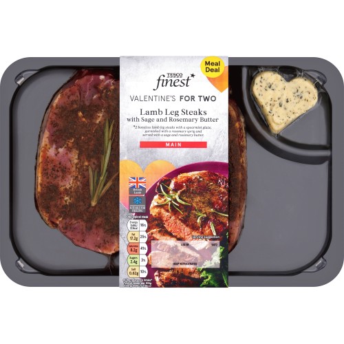 Tesco Finest Lamb leg Steaks with Sage & Rosemary Butter (402g ...