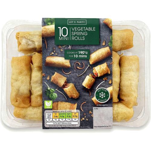 Let's Party 10 Mini Vegetable Spring Rolls (200g) - Compare Prices ...