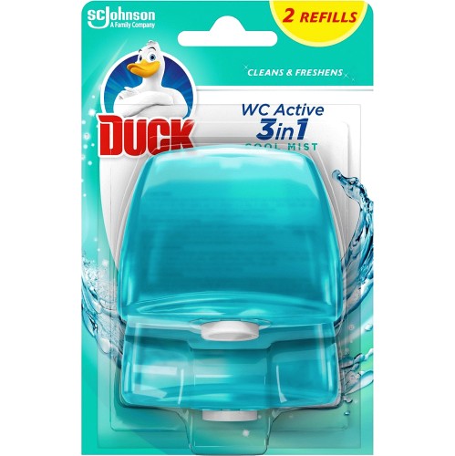 Duck 3in1 Toilet Liquid Rimblock Refill Cool Mist Duo Pack (2 x 55ml ...