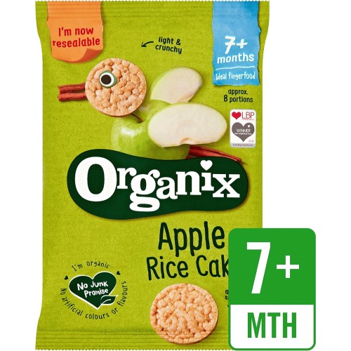 Organix Apple Organic Rice Cakes 7 mths+ (50g) - Compare Prices & Where ...