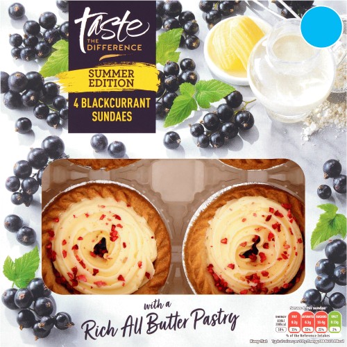 Sainsbury's Blackcurrant Sundaes Summer Edition Taste the Difference (4 ...