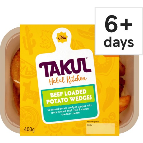 Takul Halal Kitchen Beef Loaded Potato Wedges 400g - Compare Prices ...