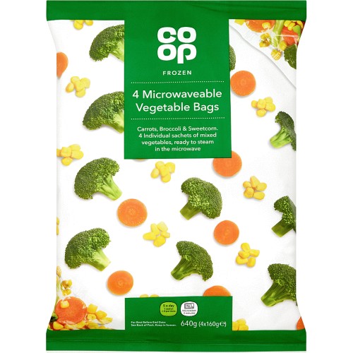 Co Op Frozen Microwaveable Vegetable Bags (4 x 160g, 640g) - Compare ...