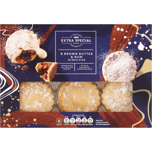 ASDA Extra Special 6 Brown Butter & Rum Mince Pies (6) - Compare Prices ...