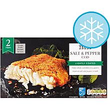 Tesco 2 Lightly Dusted Salt Pepper Cod Fillets (285g) - Compare Prices ...