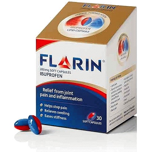 Flarin Ibuprofen Pain & Inflammation Lipid Capsules 30 - Compare Prices ...