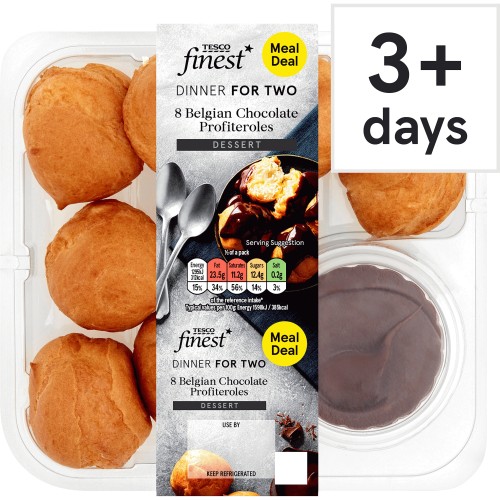 Tesco Finest 8 Belgian Chocolate Profiteroles (161g) - Compare Prices ...