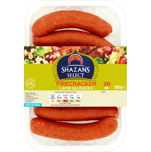Shazans Select Firecracker Lamb Sausages (300g) - Compare Prices ...