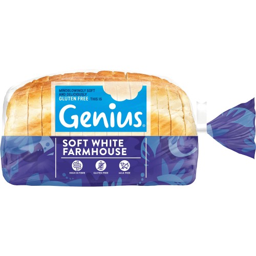 Genius Gluten Free Soft White Sliced Bread (535g) - Compare Prices ...