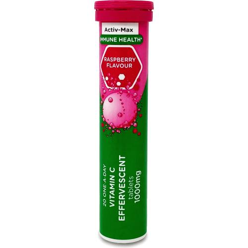 Active-max One-a-day Vitamin C Effervescent Tablets Raspberry Flavour ...