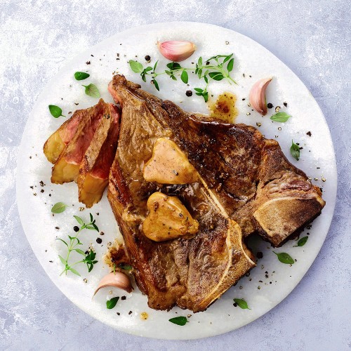 Specially Selected British T- Bone With Bone Marrow Butters Typically ...
