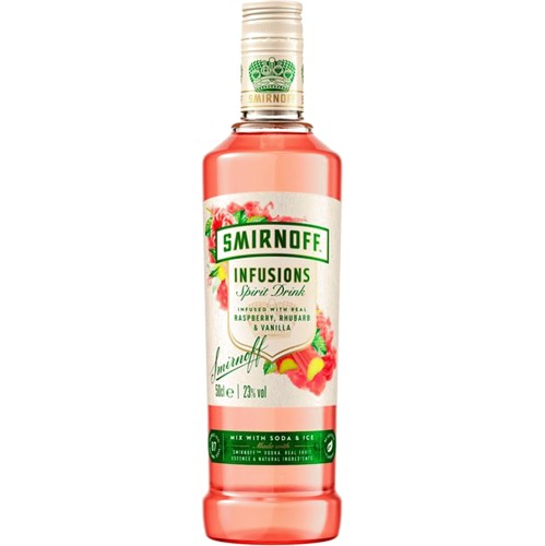 Smirnoff Infusions Raspberry Rhubarb & Vanilla Vodka Based Spirit Drink ...