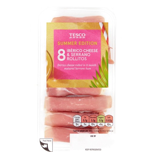 Tesco 8 Iberico Cheese & Serrano Rollitos (88g) - Compare Prices ...