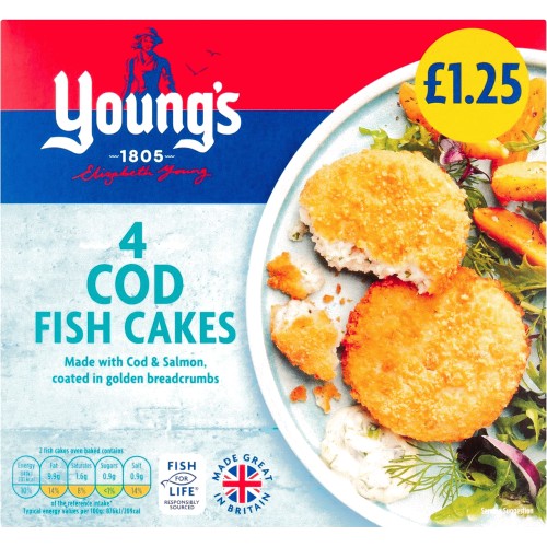 Young's 4 Cod Fish Cakes Frozen (200g) - Compare Prices & Where To Buy ...