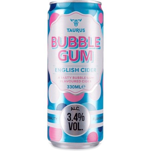 Taurus Bubble Gum Flavoured English Pear Cider (330ml) - Compare Prices ...
