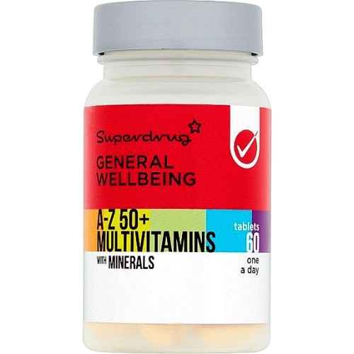 Superdrug 50+ A-Z Multivitamins with Minerals Tablets (60) - Compare ... Superdrug 50+ A-Z Multivitamins with Minerals Tablets (60) - Compare ...