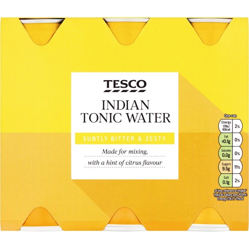 Tesco Indian Tonic Water Cans (6 x 250ml) - Compare Prices & Where To ...