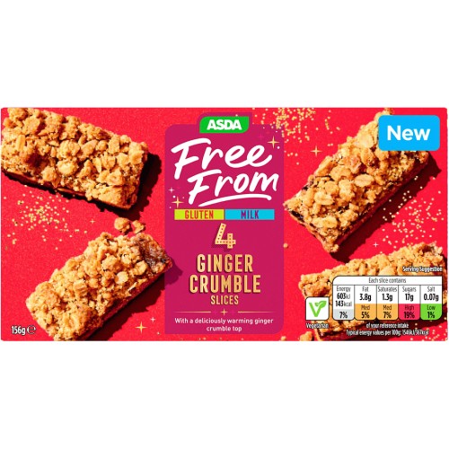 ASDA Free From 4 Ginger Crumble Slices (160g) - Compare Prices & Where ...