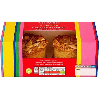 Waitrose Summer 2 Cherry Bakewell Crumble Cakes (160g) - Compare Prices ...