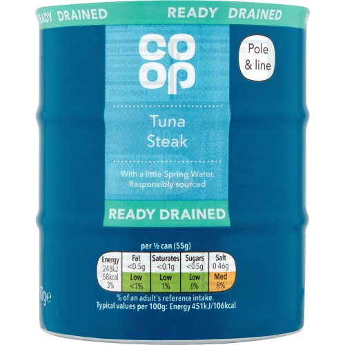 Co-op Tuna Steak with a Little Spring Water (3 x 110g) - Compare Prices ...