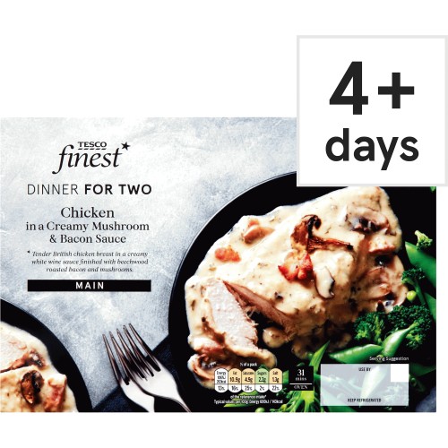 Tesco Finest Chicken In A Creamy Mushroom & Bacon Sauce (400g ...