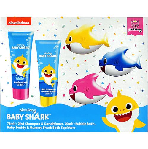Baby Shark Family Bath Set with 2D Bath & Shower Gel Bath Squirter ...