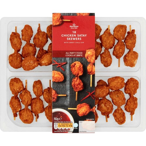 Morrisons Chicken Satay Skewers with Sweet Chilli Dip (192g) - Compare ...