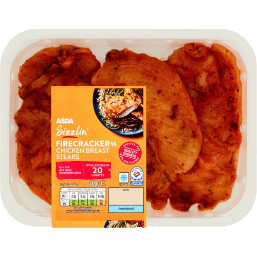 ASDA Sizzlin' Firecracker Chicken Breast Steaks (400g) - Compare Prices ...