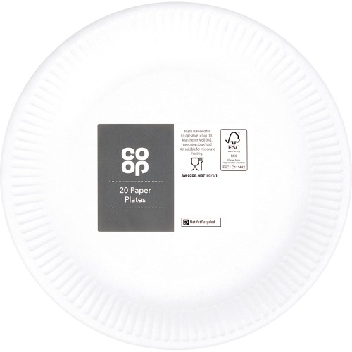 Co Op 20 Paper Plates - Compare Prices & Where To Buy - Trolley.co.uk