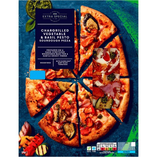 ASDA Extra Special Chargrilled Vegetable & Basil Pesto Sourdough Pizza ...