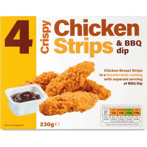 Oakhurst 4 Crispy Chicken Strips & BBQ Dip - Compare Prices & Where To ...