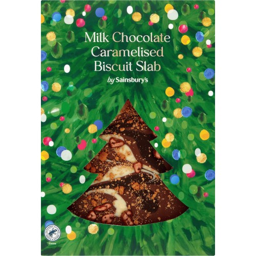Sainsbury's Milk Chocolate Caramelised Biscuit Slab (160g) - Compare ...