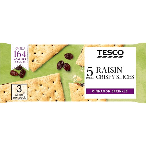 Tesco Standard Raisin Crispy Slices (5 x 218g) - Compare Prices & Where ...