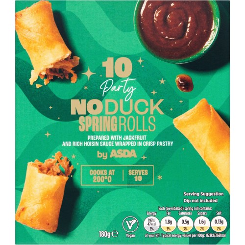 ASDA 10 Vegan No Duck Spring Rolls (180g) - Compare Prices & Where To ...