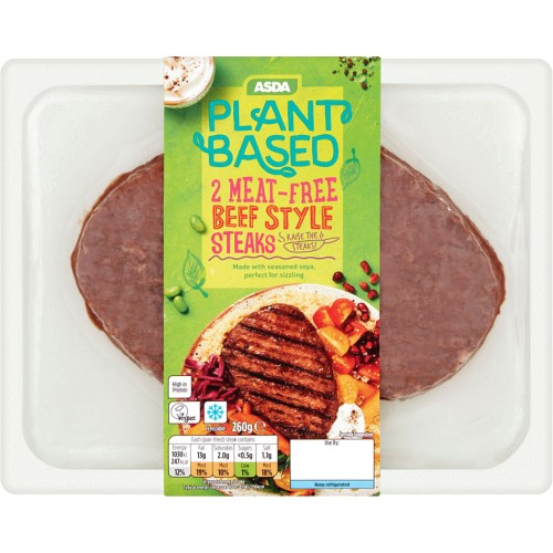 ASDA Plant Based 2 Meat-Free Beef Style Steaks (260g) - Compare Prices ...